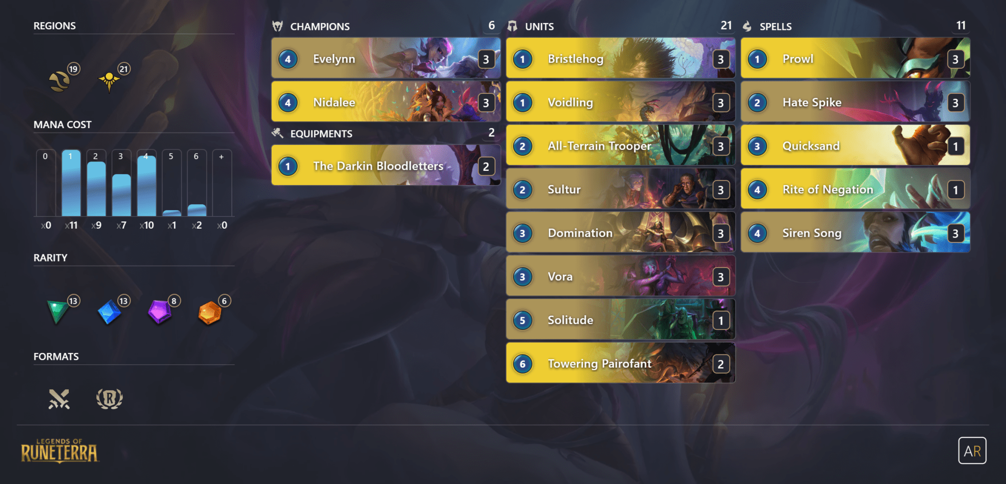 Evelynn Nidalee - Transformers - LoR Standard Deck | FTPBUST